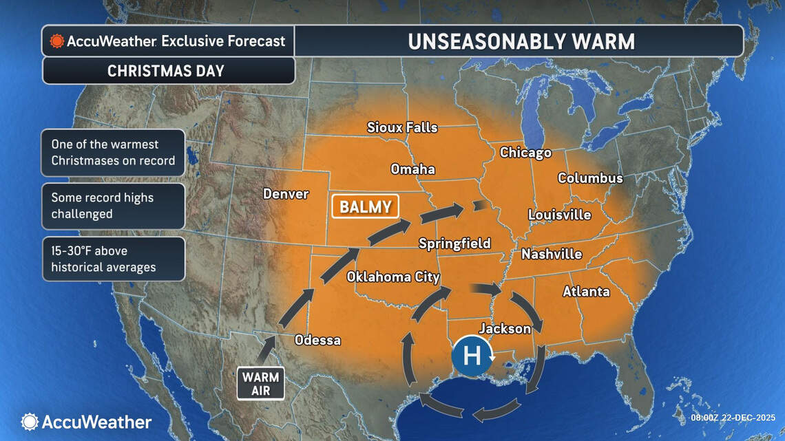 Warm weather forecast for Georgia on Christmas Day 2025 | Macon Telegraph